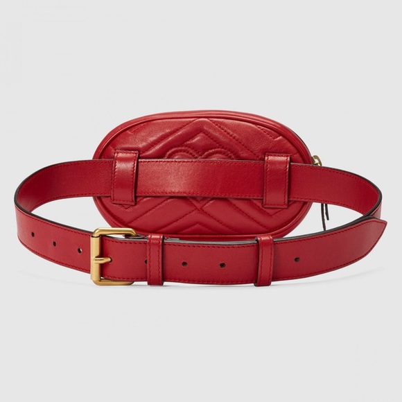 Gucci | Bags | Red Gucci Marmont Belt Bag | Poshmark